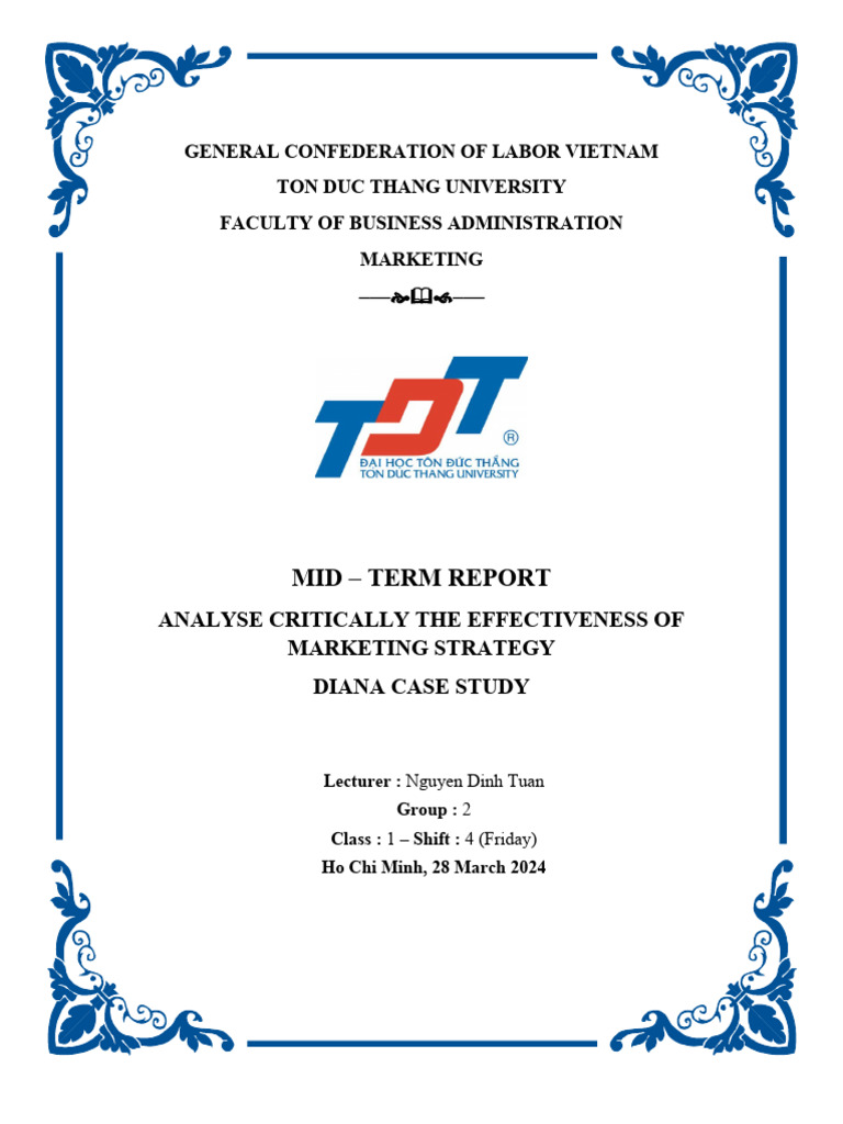 TDTU 01-704036 Group2 Dianamid-Term | PDF | Brand | Pricing