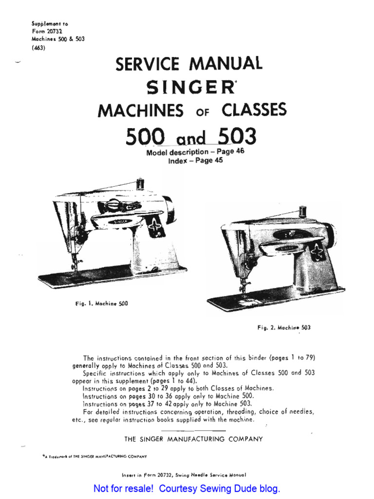 Singer 500 Series Service | PDF