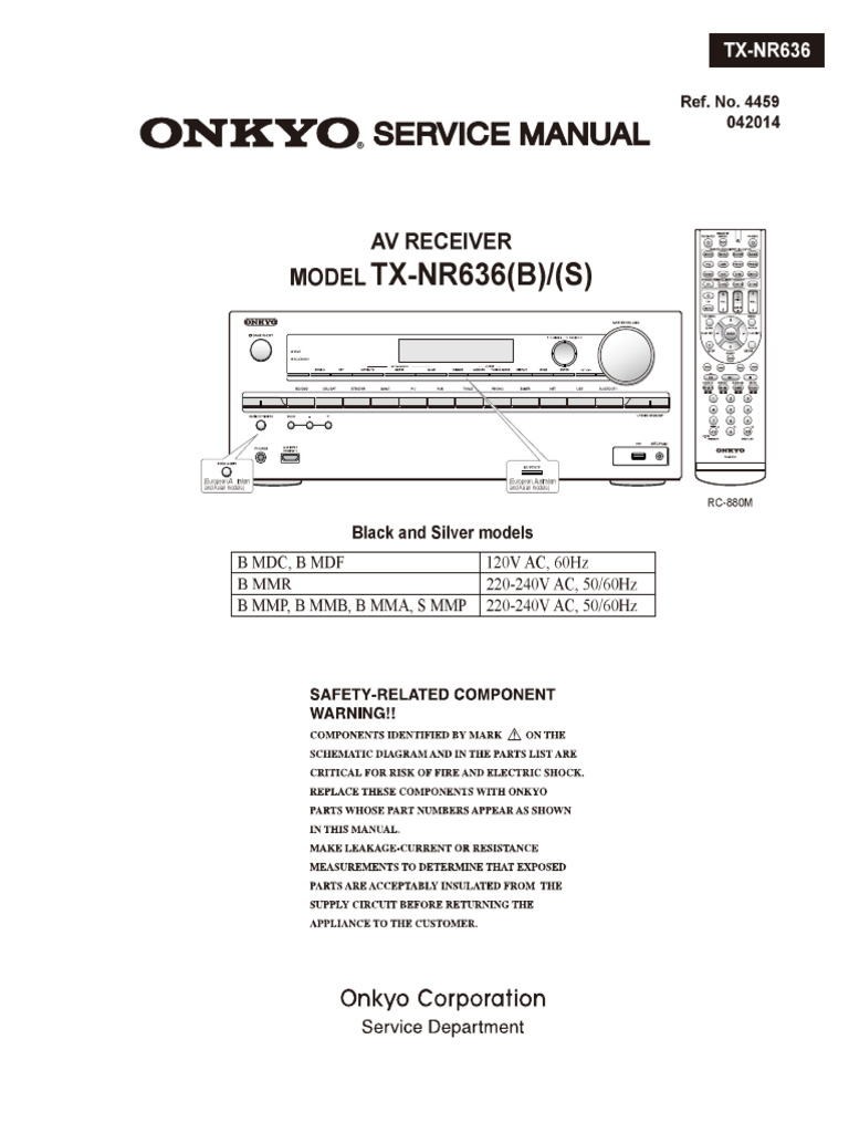 Onkyo TXNR-636 | PDF