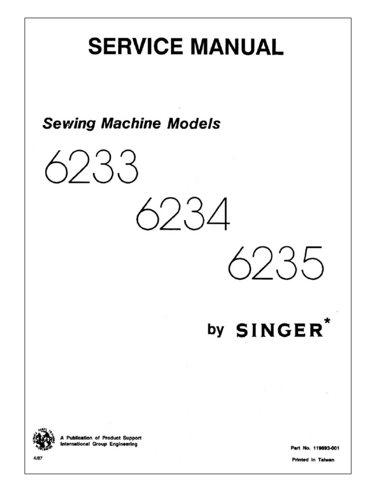 Singer 6233 Service | PDF