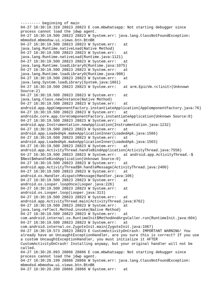Logcat | PDF | Java (Programming Language) | Computer Science