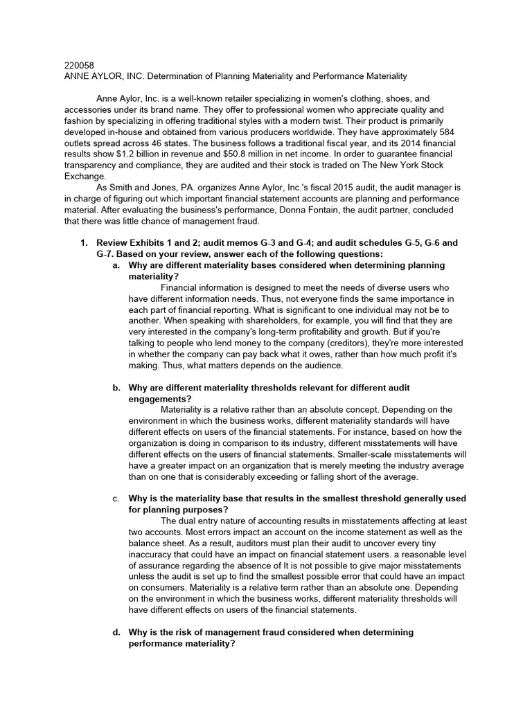 Case 5 | PDF | Audit | Revenue