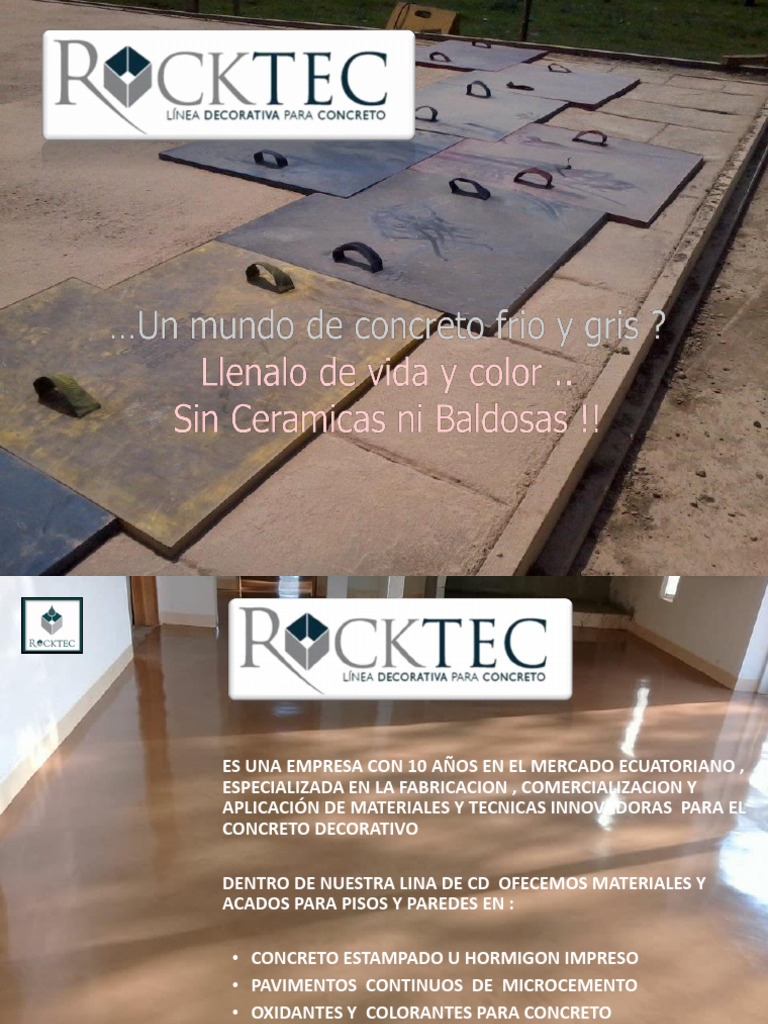 Rocktec Presentacion | PDF | Hormigón | Loseta