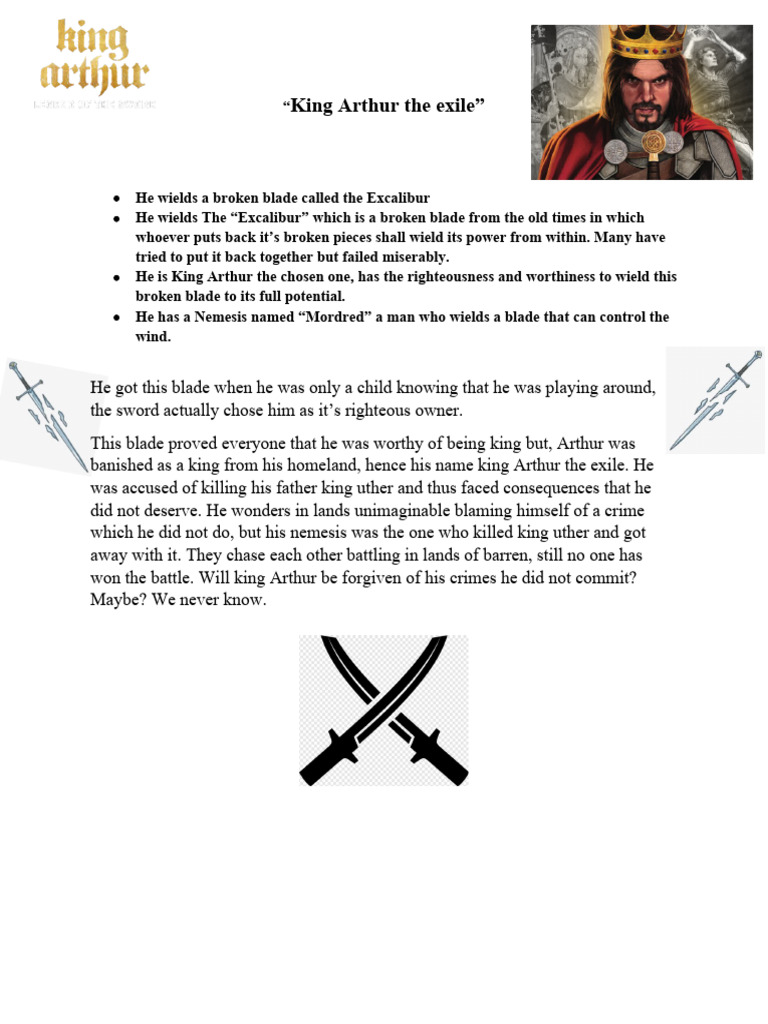 THE BROKEN BLADE King Arthur | PDF