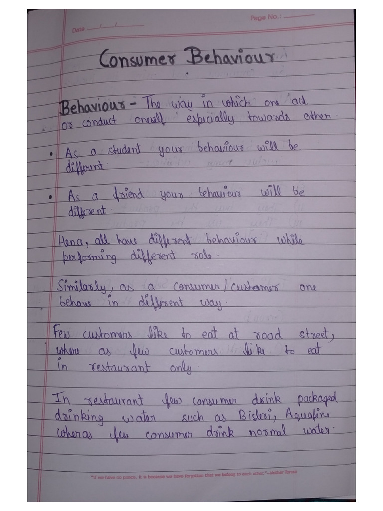 Consumer Behaviour Unit 1 SD | PDF