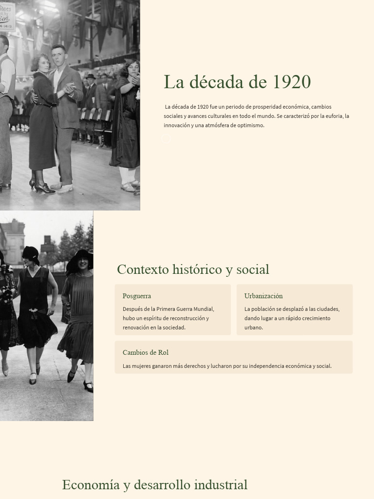 Los Años 20: Innovación y Cambio | PDF | Entretenimiento | Moda