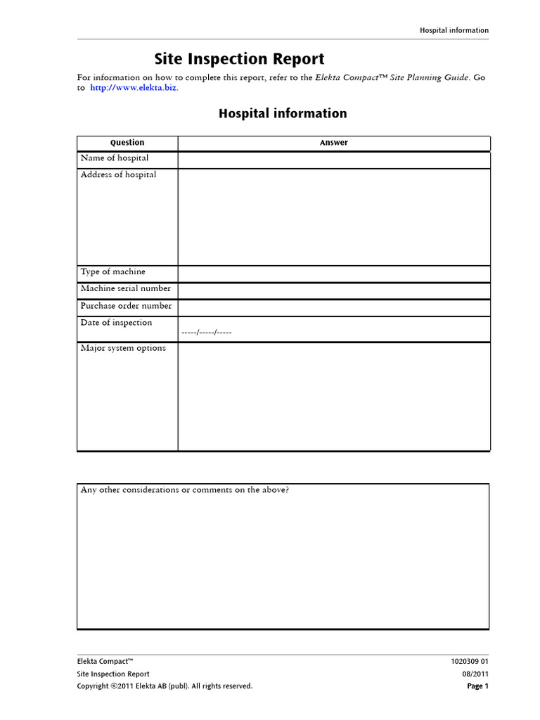 01 - Site Inspection Report | PDF | Mains Electricity | Water