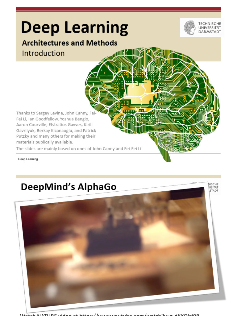 Tud DL Lecture01 Intro | PDF | Deep Learning | Artificial Intelligence Tud DL Lecture01 Intro | PDF | Deep Learning | Artificial Intelligence