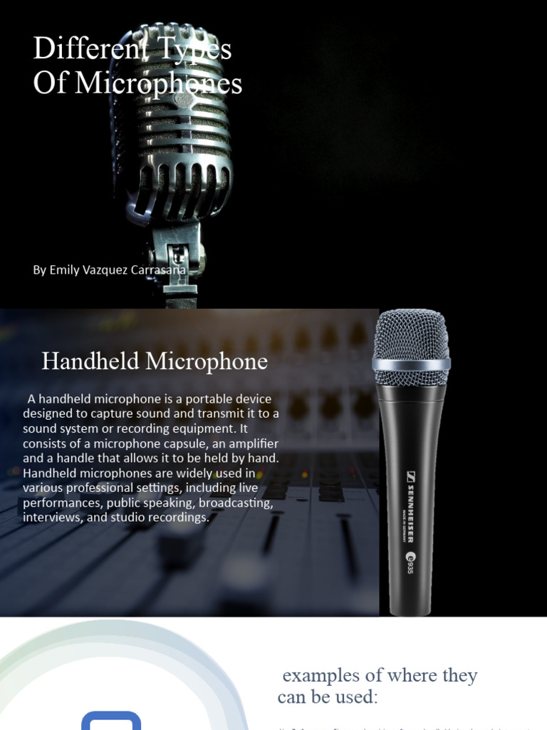 Different Types of Micorphones | PDF | Microphone | Computer Network