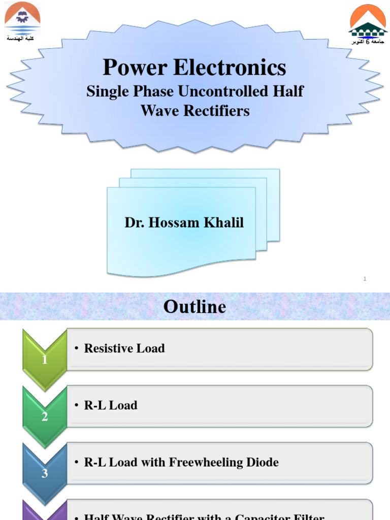 3 Single Phase Uncontrolled Half-Wave Rectifiers | PDF | Rectifier | Capacitor