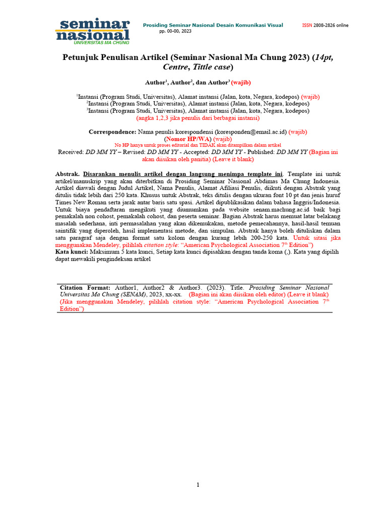 04 - Template Full Paper Desain Komunikasi Visual | PDF | Seni