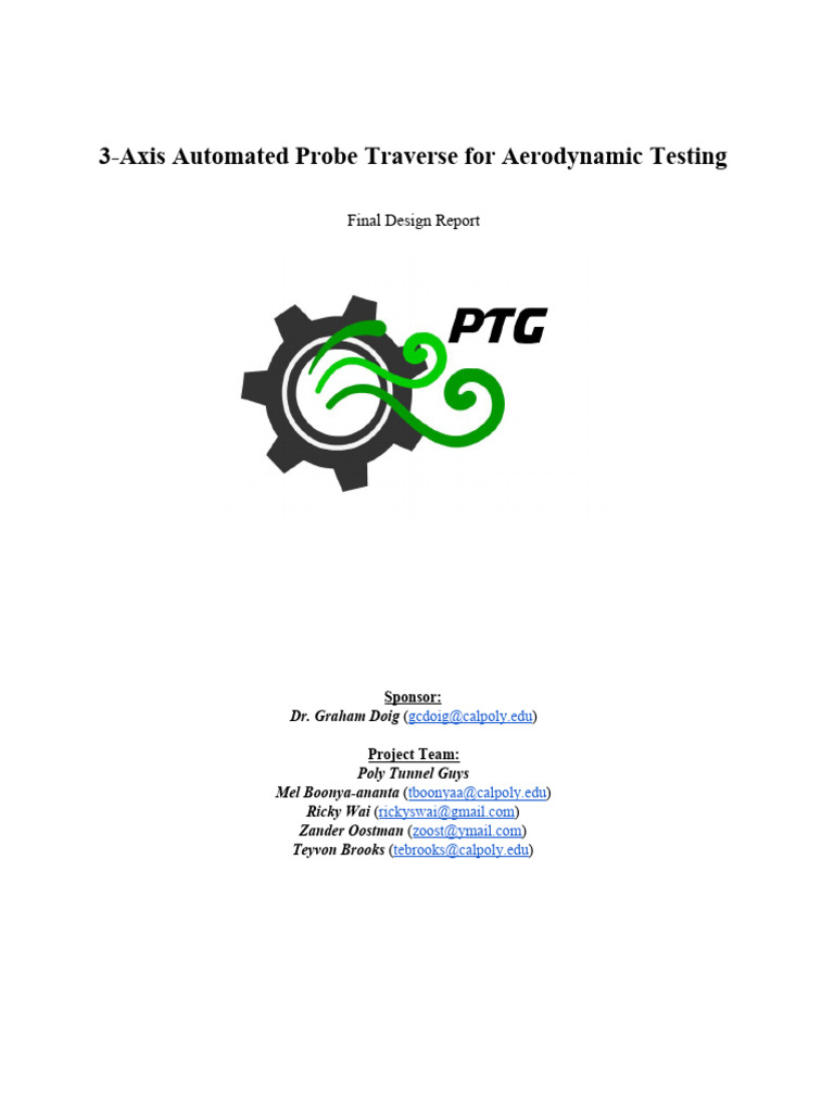 3-Axis Automated Probe Traverse For Aerodynamic Testing | Download Free ...