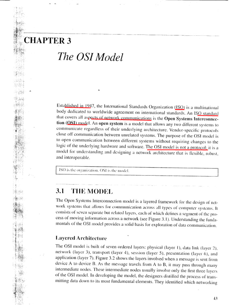 Chapter3 OSI Model | PDF