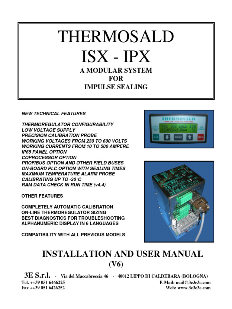 Thermosald Isx Manual Ver 6 | PDF | Electromagnetic Compatibility | Electricity