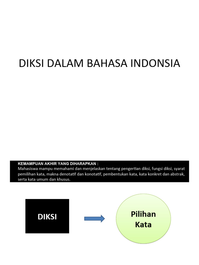 3 - Diksi Atau Pilihan Kata | PDF