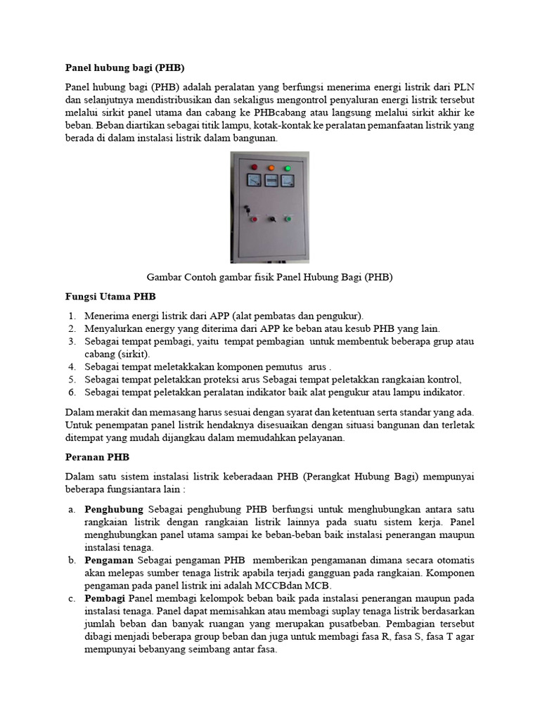 Materi PHB | PDF | Teknologi & Rekayasa