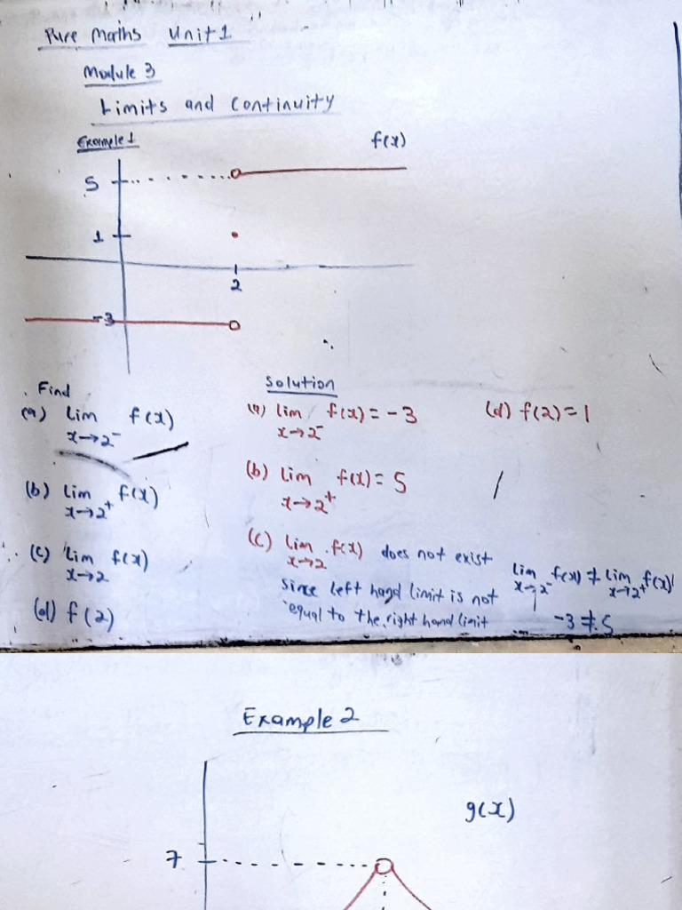Limits and Differentiation by First Principles Easter Class 2 | PDF