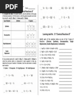 Types of Rxns Summary Table Chart | PDF
