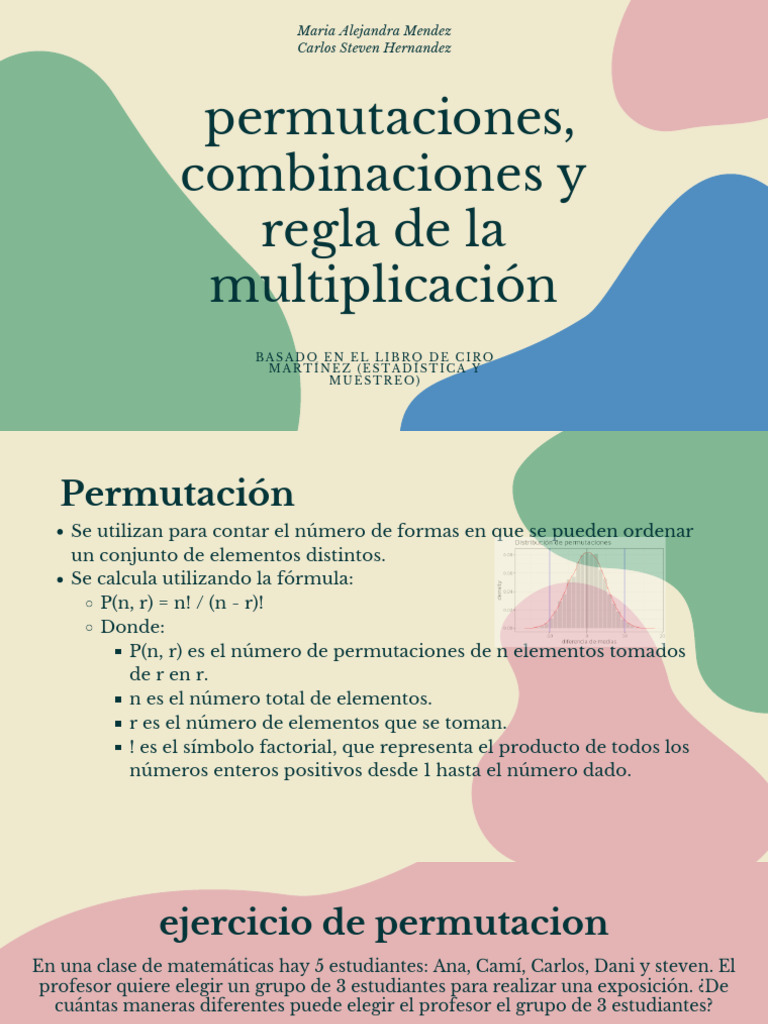 Permutaciones, Combinaciones y Regla de La Multiplicación | PDF ...