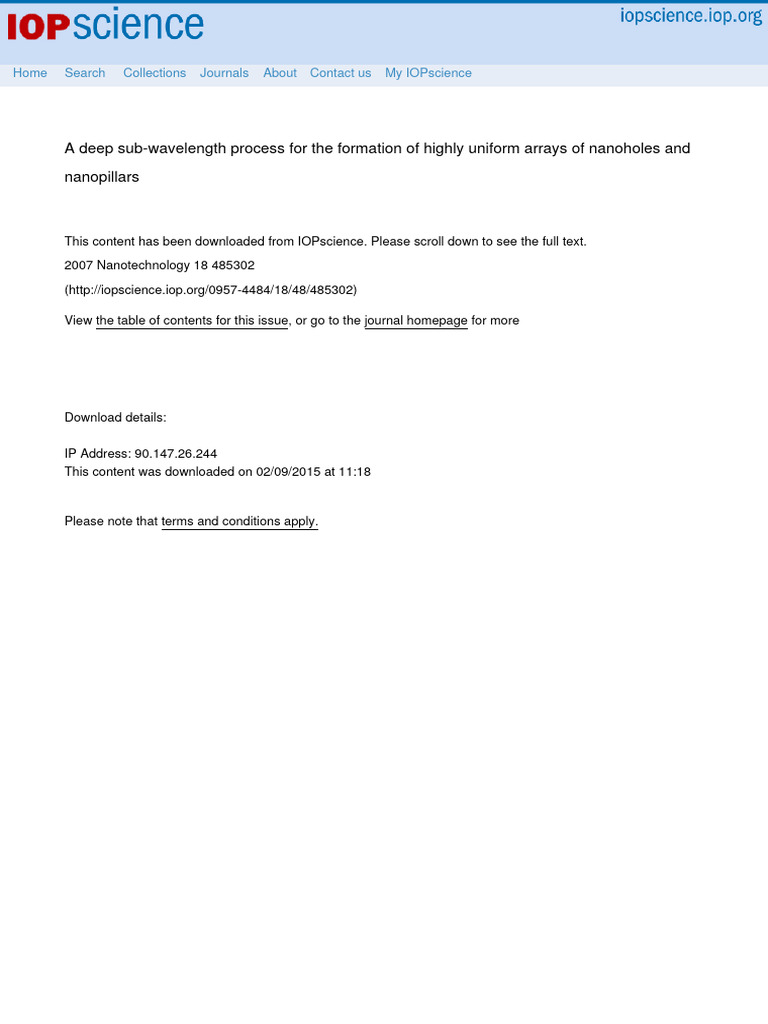 A deep sub-wavelength process for the | PDF | Photolithography | Materials Science