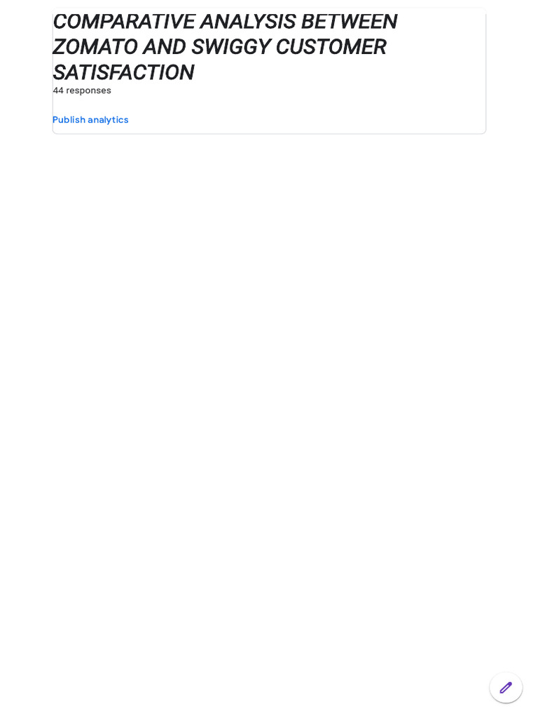 Comparative Analysis Between Zomato and Swiggy Customer Satisfaction | PDF