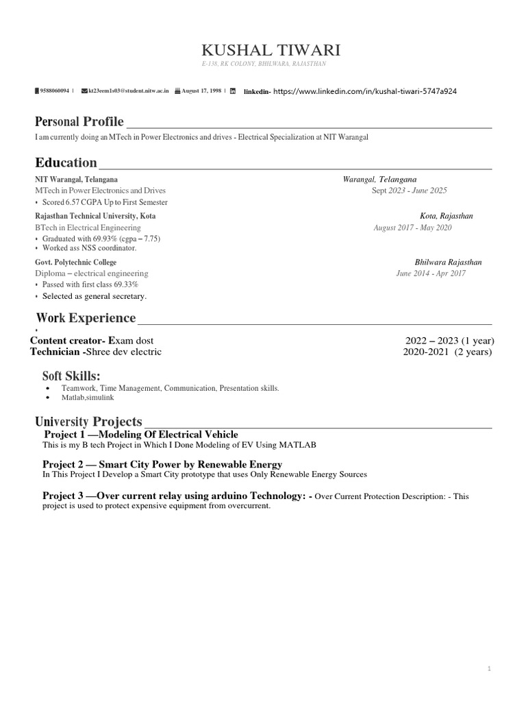 Premchand_Updated Resume (1) | PDF | Engineering