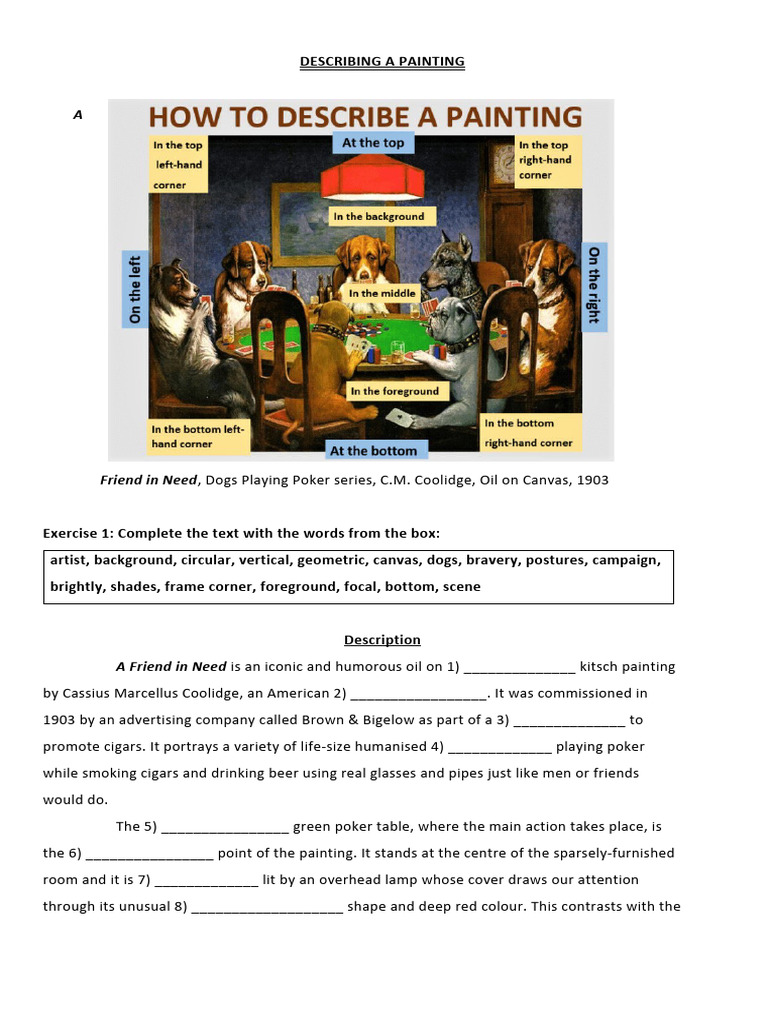 Describing A Painting CLT Communicative Language Teaching Resources ...