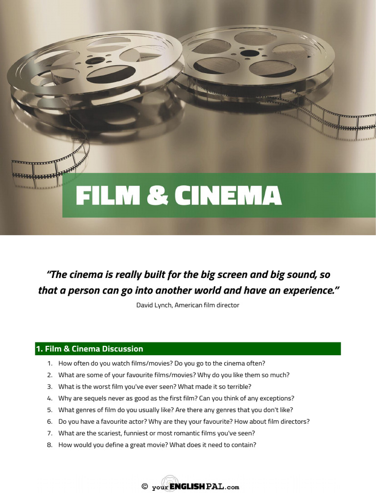 ESL Film and Cinema Lesson Plan | PDF | Art