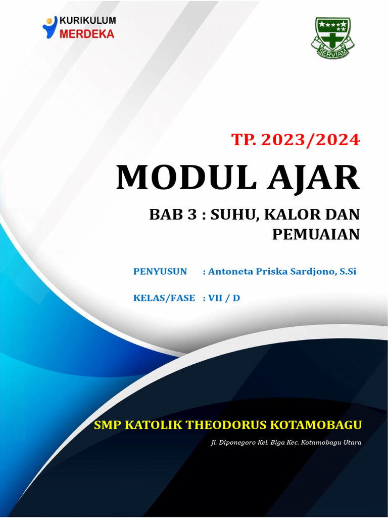 Modul Ajar Kls 7 Sem 1 - 3. Suhu Kalor Dan Pemuaian | PDF