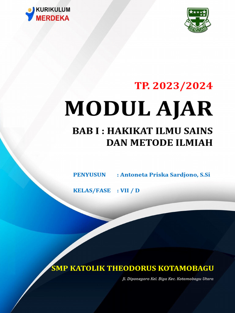 Modul Ajar Kls 7 Sem 1 - 1. Hakikat Ilmu Sains Dan Metode Ilmiah | PDF