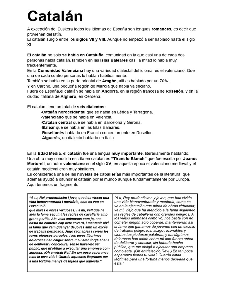 Catalán | PDF | Lenguas de Europa | Idiomas