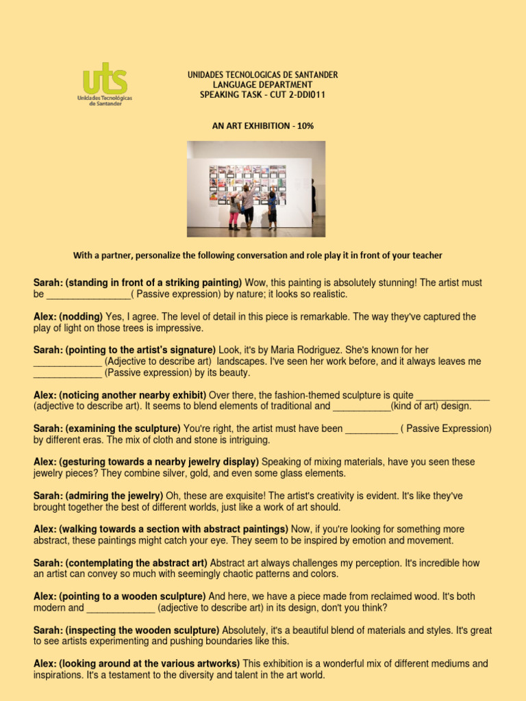 Speaking Task 2 - English 3 | PDF | Léxico | Lingüística