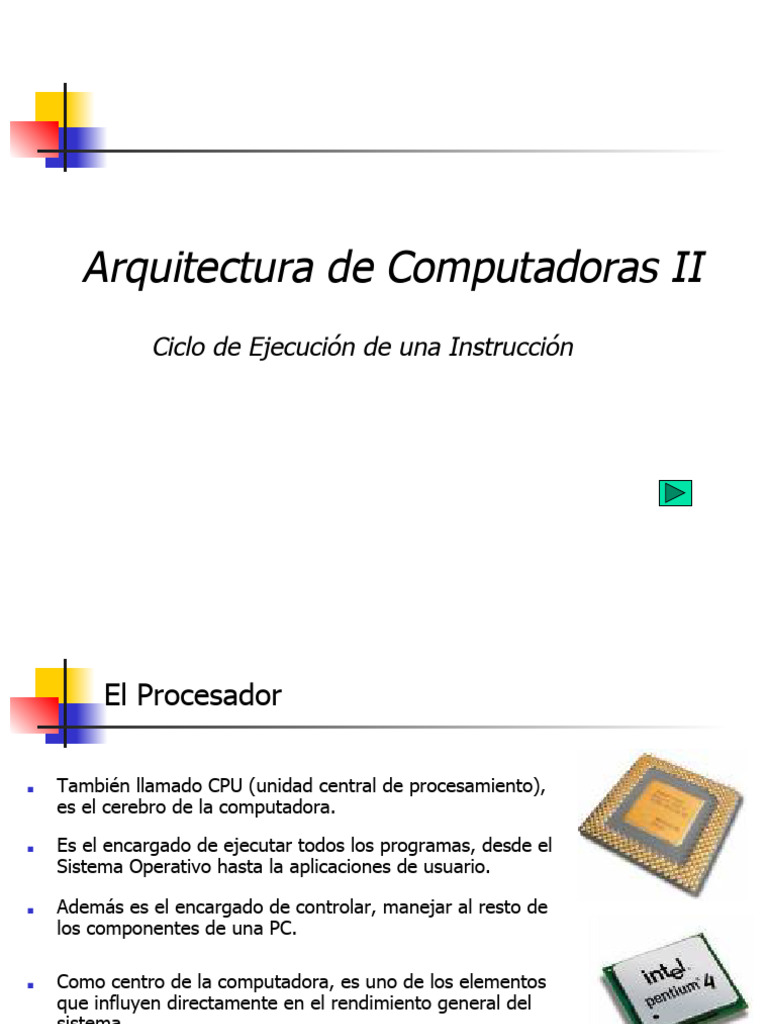 Ciclo de Ejecucion de Instruccion | PDF | Unidad Central de ...