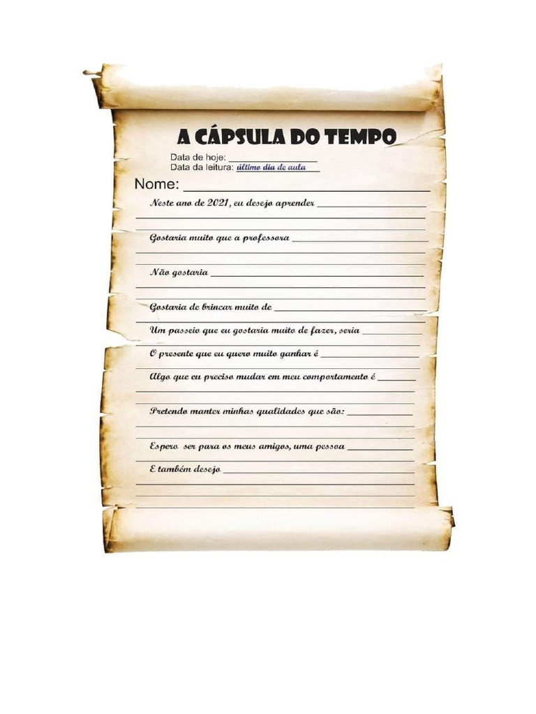 Cápsula Do Tempo. | PDF