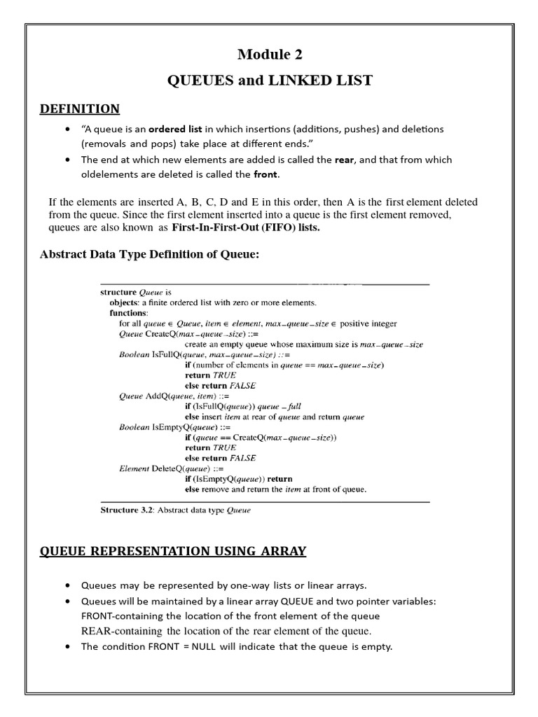 Ds 02 Pdf Queue Abstract Data Type Computer Programming 4563