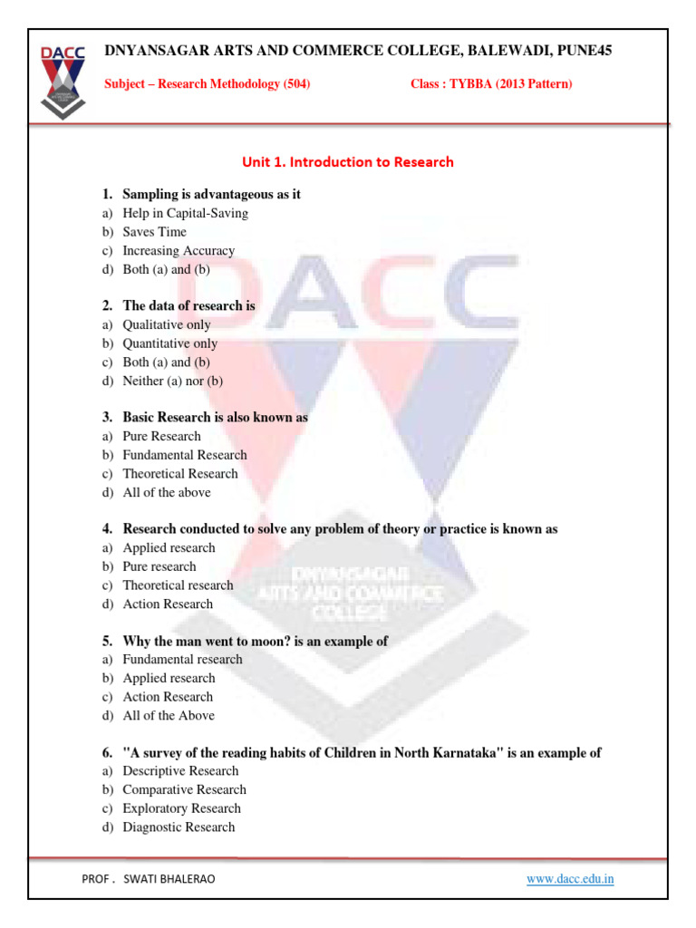 BBA 504 Research-Methodology | PDF | Statistical Hypothesis Testing ...