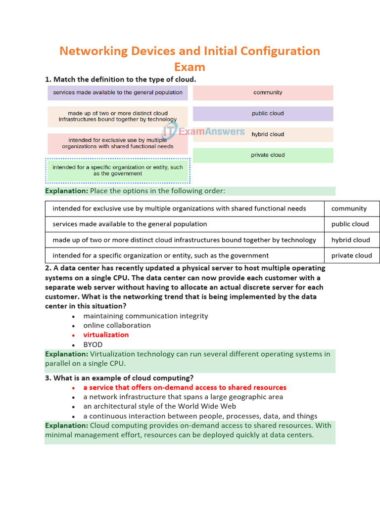 Networking Exam for IT Students | PDF | I Pv6 | Computer Network