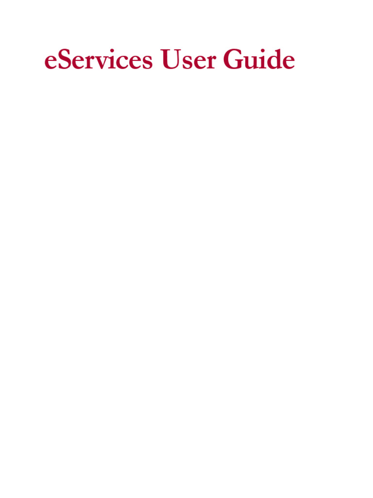 Eservices User Guide | PDF | Password | Login
