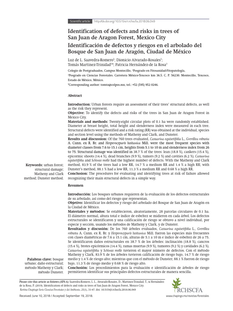 Revista - Chapingo. Identificación de Defectos | PDF