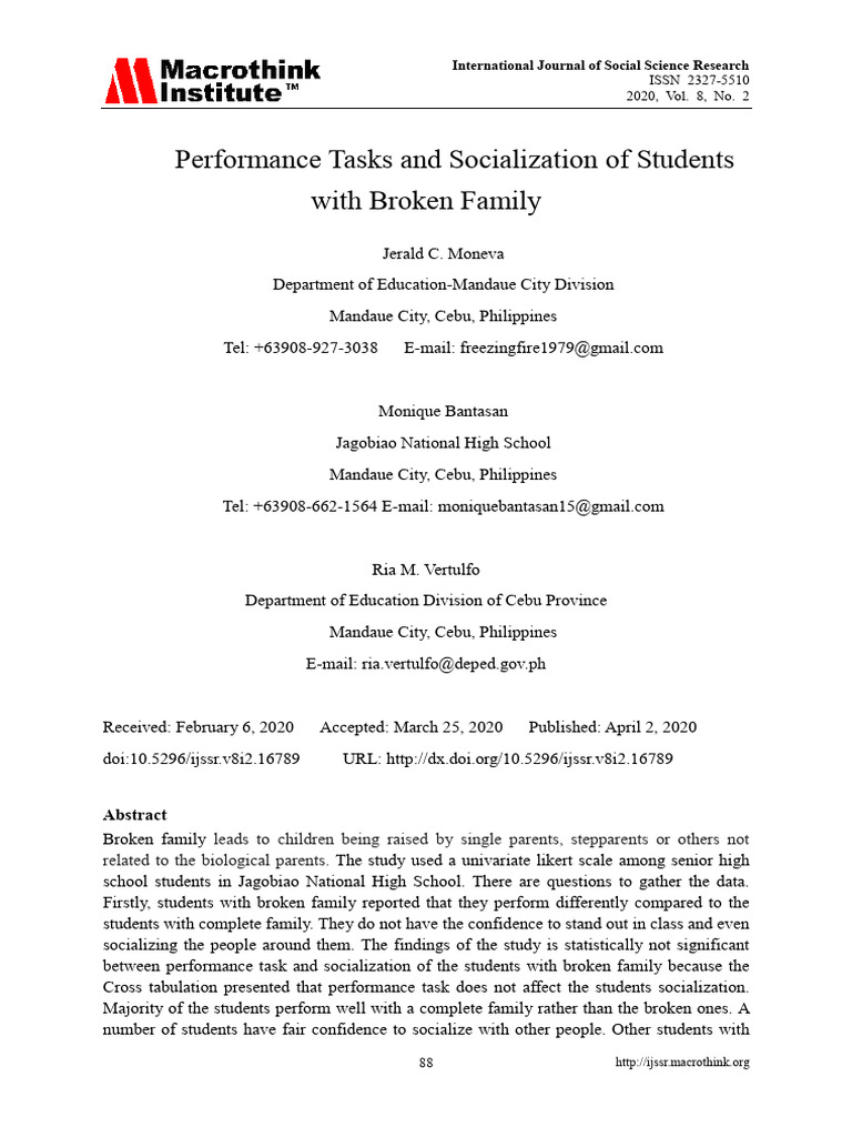 Performance Tasks and Socialization of S | PDF | Emotions | Anxiety