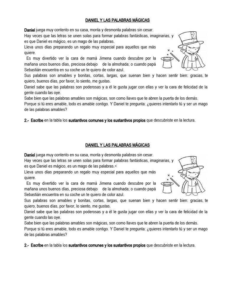 Daniel Y Las Palabras Mágicas Pdf