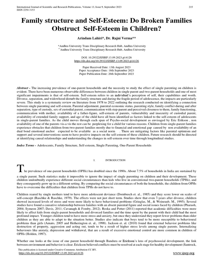 2 ND Publication IJSRP26 Sep 23 | Download Free PDF | Self Esteem | Self Concept