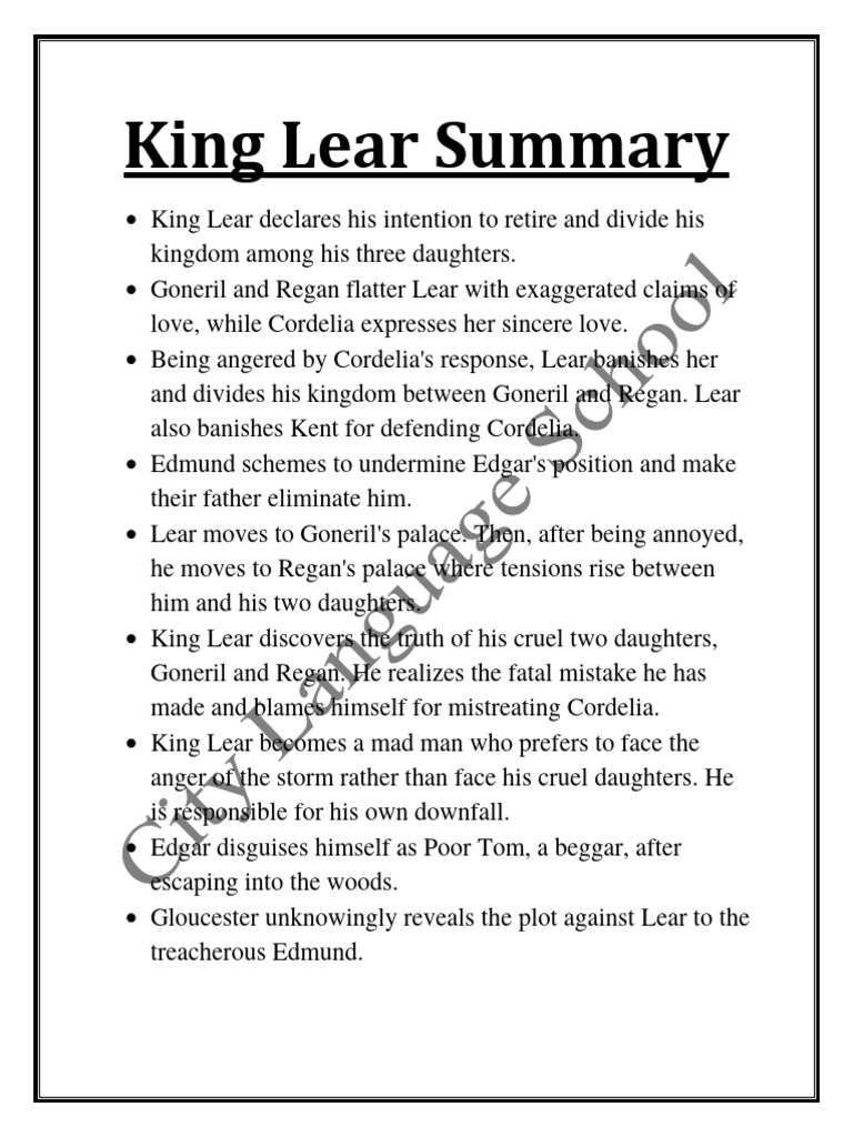 Lear Second T | Download Free PDF | King Lear
