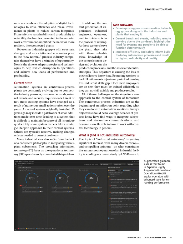 InTech December 2021 - 11 | PDF | Automation | Autonomy