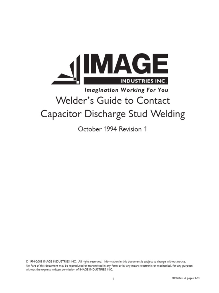 Welder's Guide To Contact CD Welding 06-07 | PDF | Welding | Construction