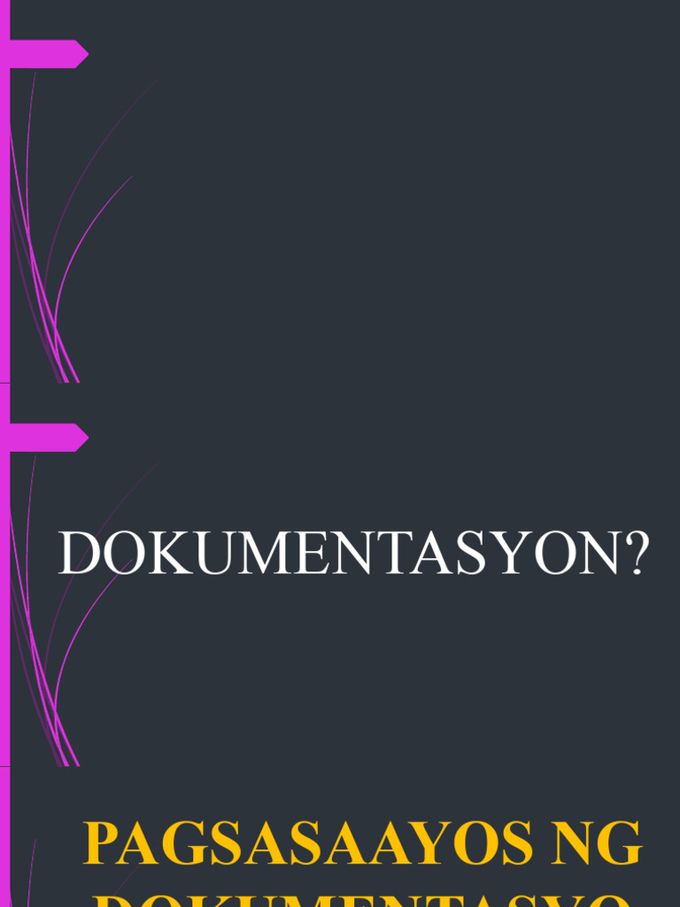 Pagsasaayos NG Dokumentasyon | PDF