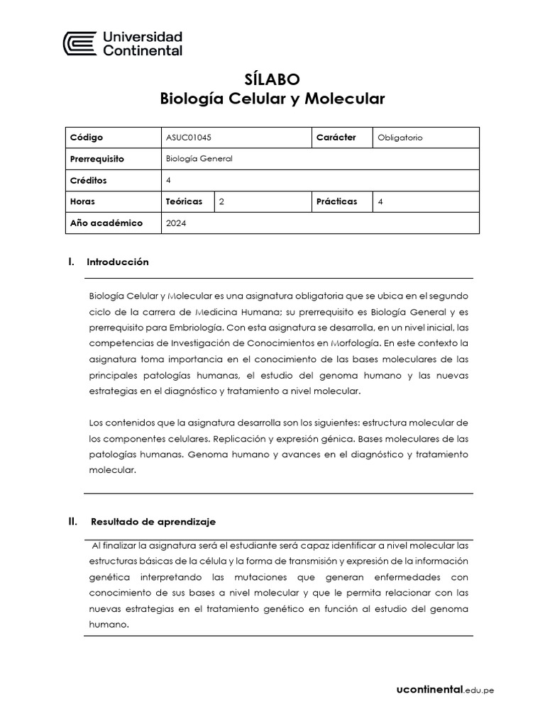 Bio Celular y Molecular | PDF | Biología Celular) | Biología Molecular