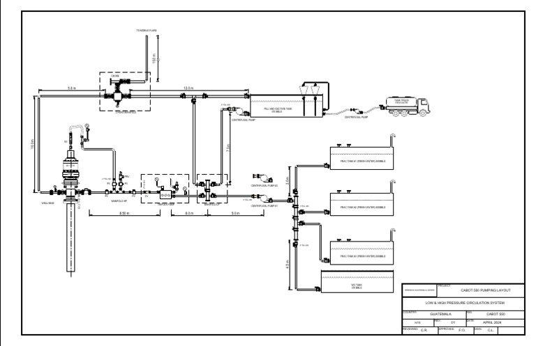 Cabot 550 RIG Pumping Layout | PDF | Pump | Chemical Engineering