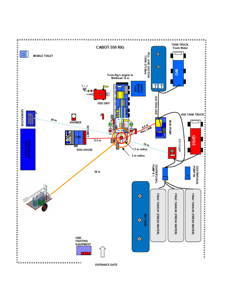 Cabot-550 Rig Layout | PDF | Gas Technologies | Hydraulics