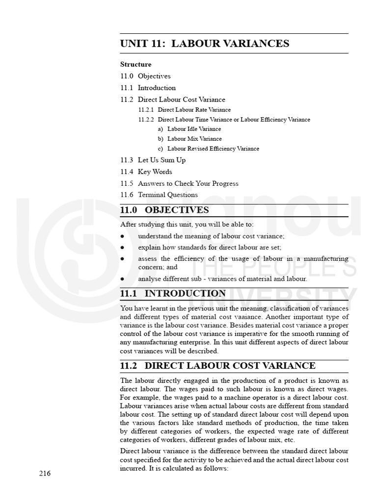 Unit 11 | PDF | Labour Economics | Variance
